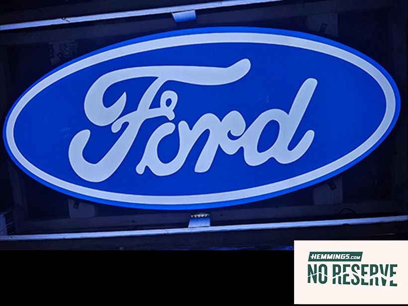 Sold - No-Reserve Ford Blue Oval LED Sign - Hemmings.com