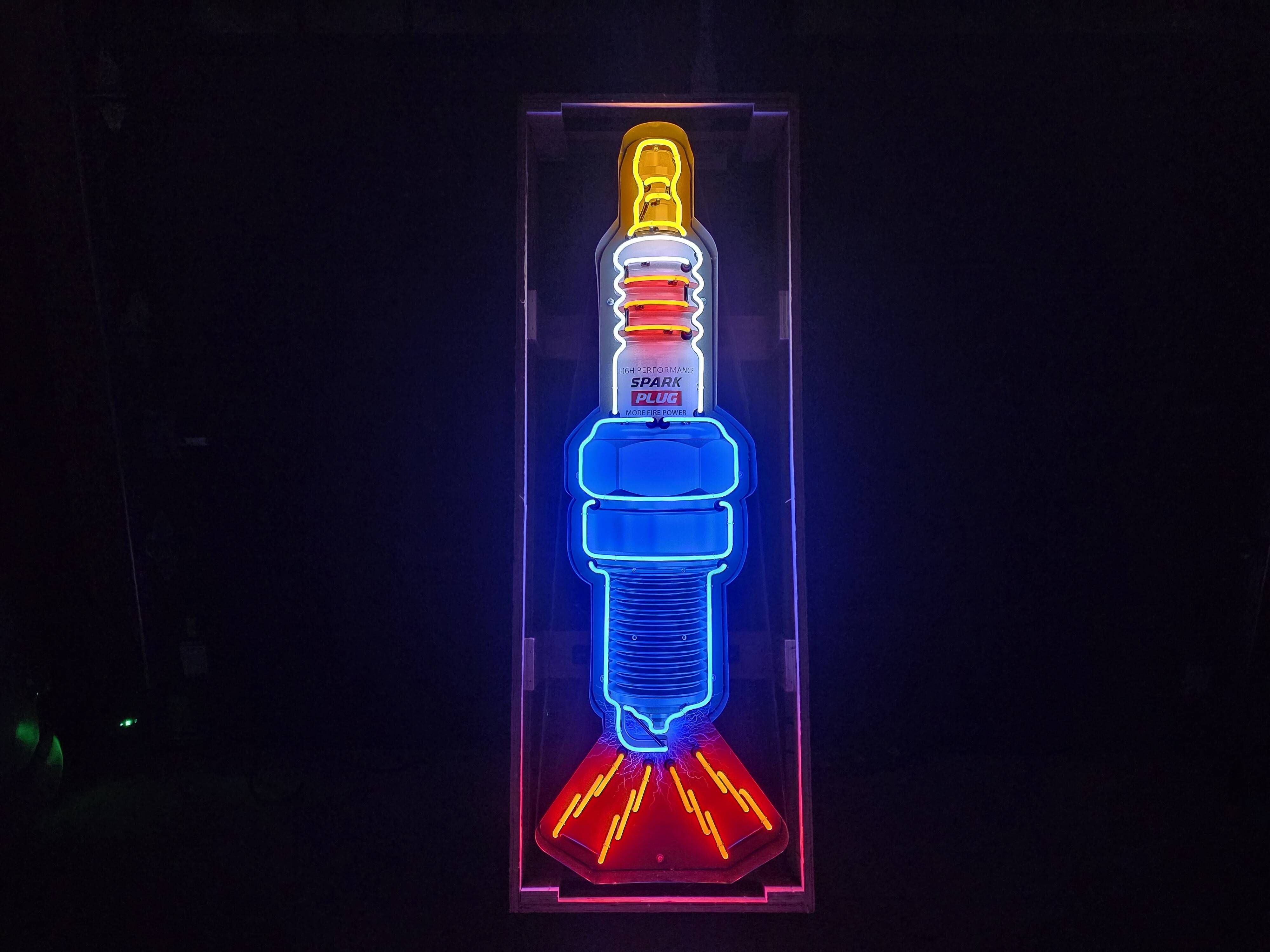 Sold - No-Reserve Spark Plug Neon Sign - Hemmings.com