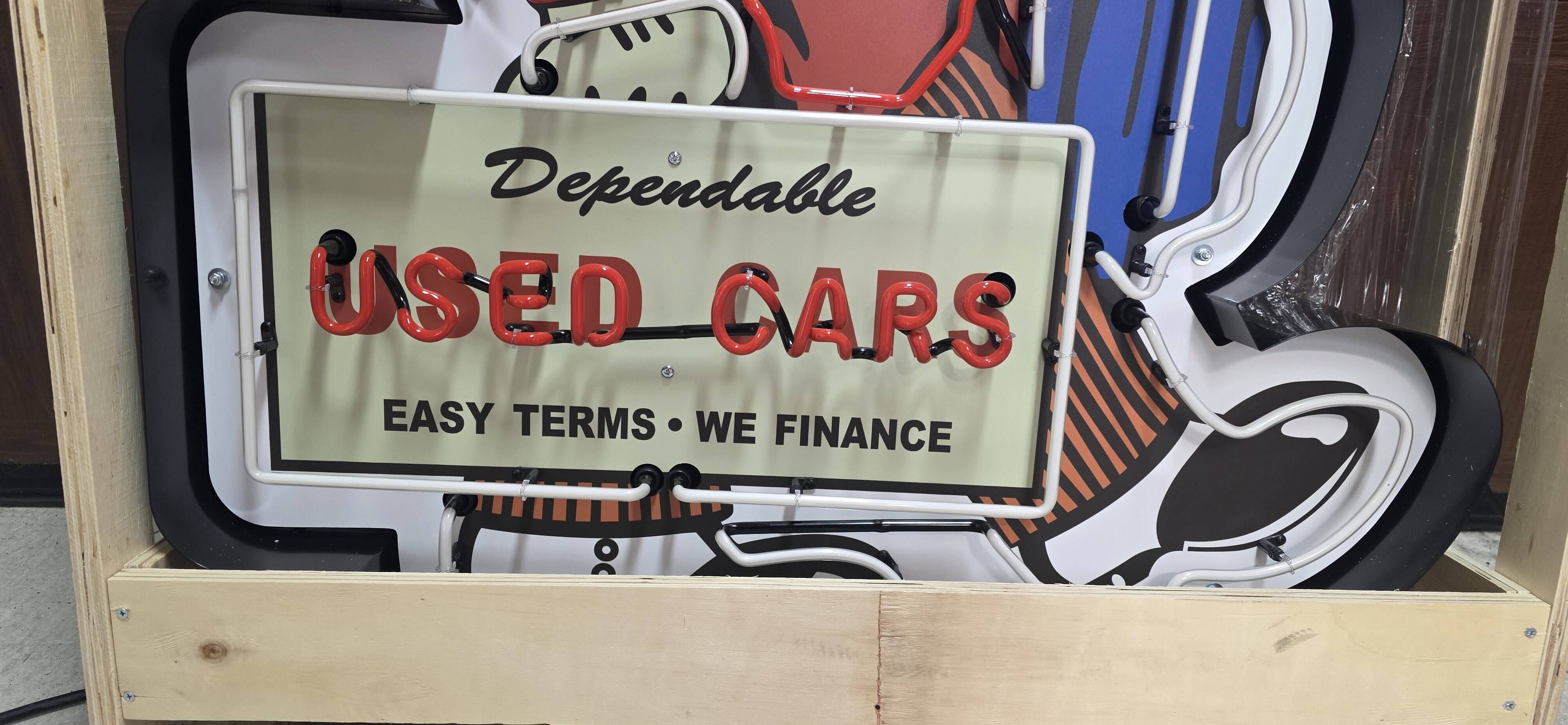 Sold - No-Reserve Dependable Used Cars Neon Sign - Hemmings.com